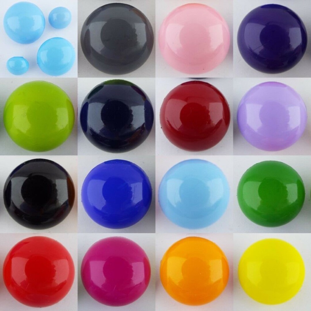 15 COLOUR 20mm Half Round Lug Coat Cushion Thick Dome Bag BUY 2 4 8 ...