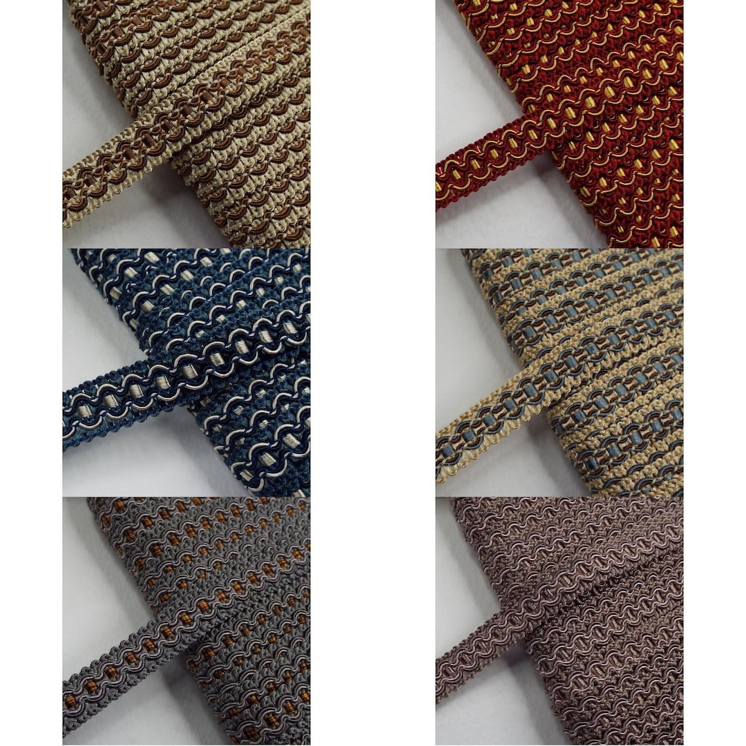 6 COLOUR 17mm Chain Braid Gimp Trimming Upholstery Chair Curtain BUY 1 ...