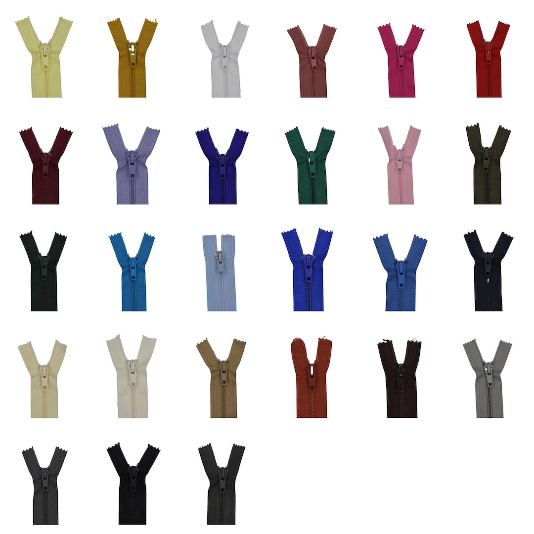 27 COLOUR No5 26 Inch 66cm Nylon Open Ended Zip Jacket Coat Etc BUY 1 2 ...