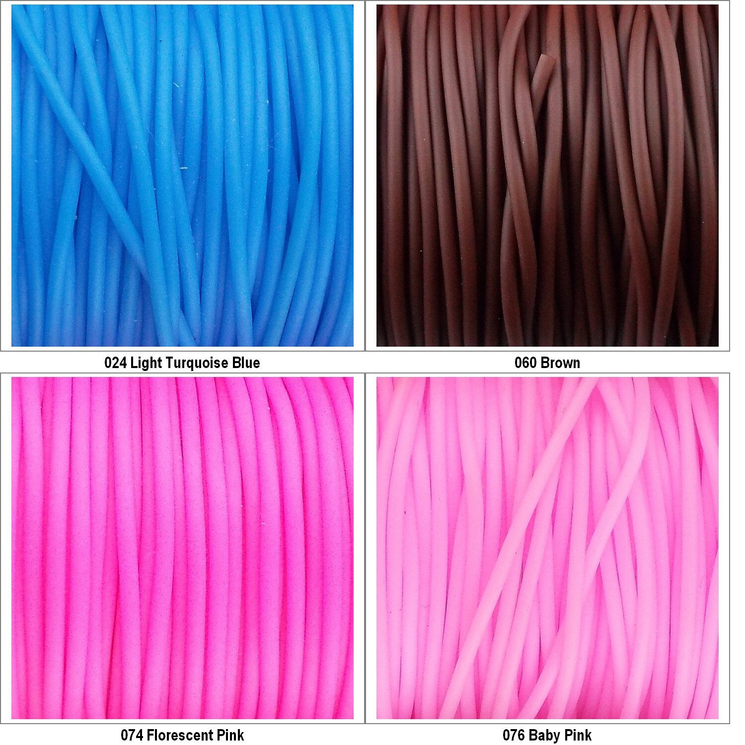 12 COLOUR 2mm Plastic Tube Cord Jewellery Craft Rexlace Lacing | Etsy UK