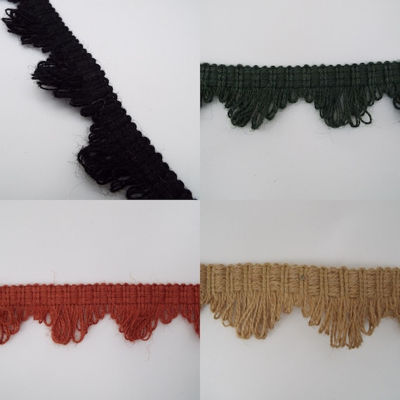 5 COLOR 5cm Natural Hemp Hessian Jute Fan Fringe Braid - Etsy UK