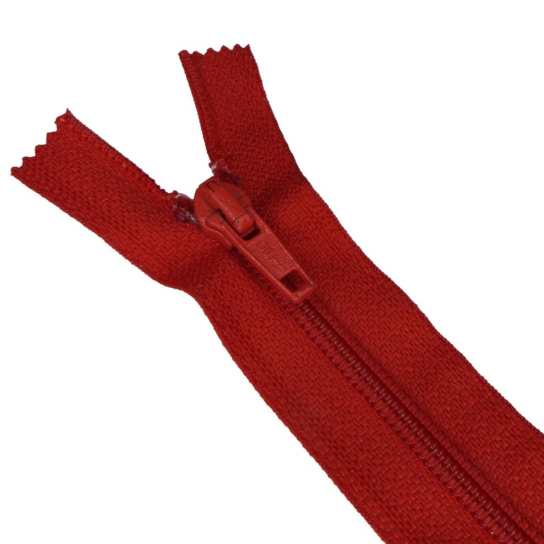 14 SIZE No5 Red Nylon Open End Zip Ended 10-36 Inch 25-91cm BUY 1 2 ...