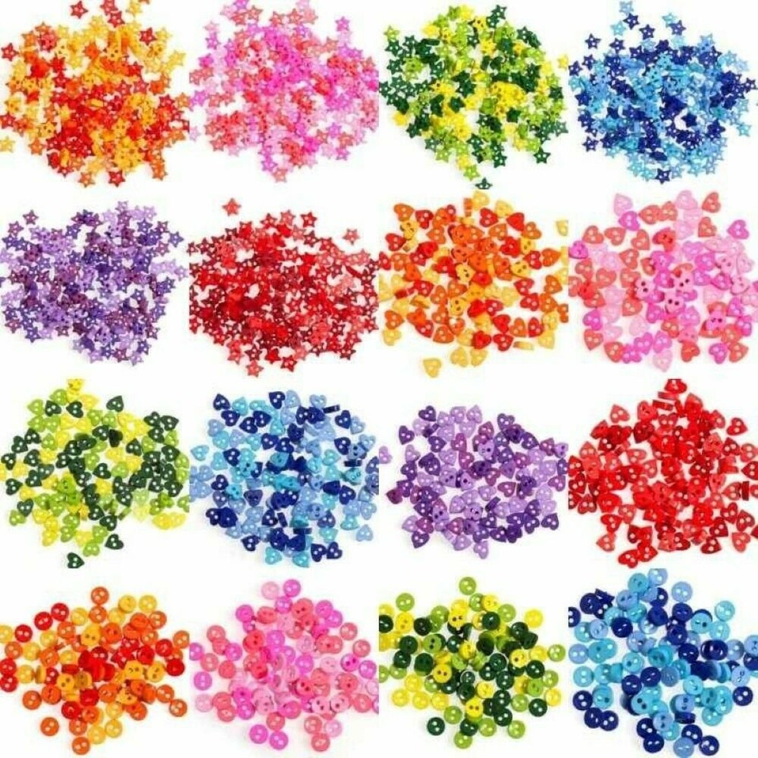 Small Mini Craft Buttons 5mm 6mm 7mm Card Making Models Dolls Craft ...