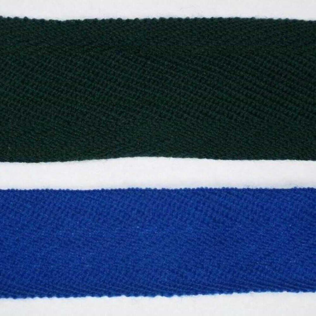 3cm Blue 4cm Racing Green Fabric Webbing Herringbone Blanket Binding 1 ...