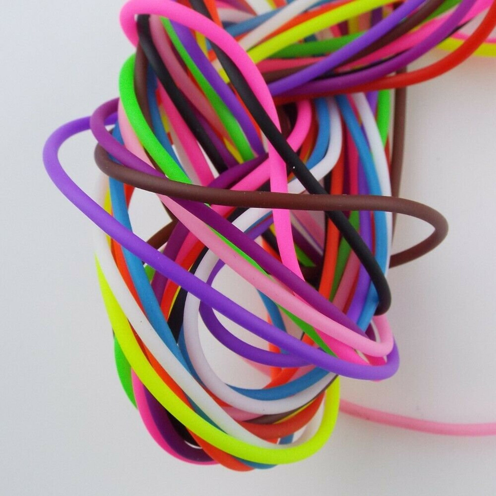 12 COLOUR 2mm Plastic Tube Cord Jewellery Craft Rexlace Lacing Buy 1 2 ...