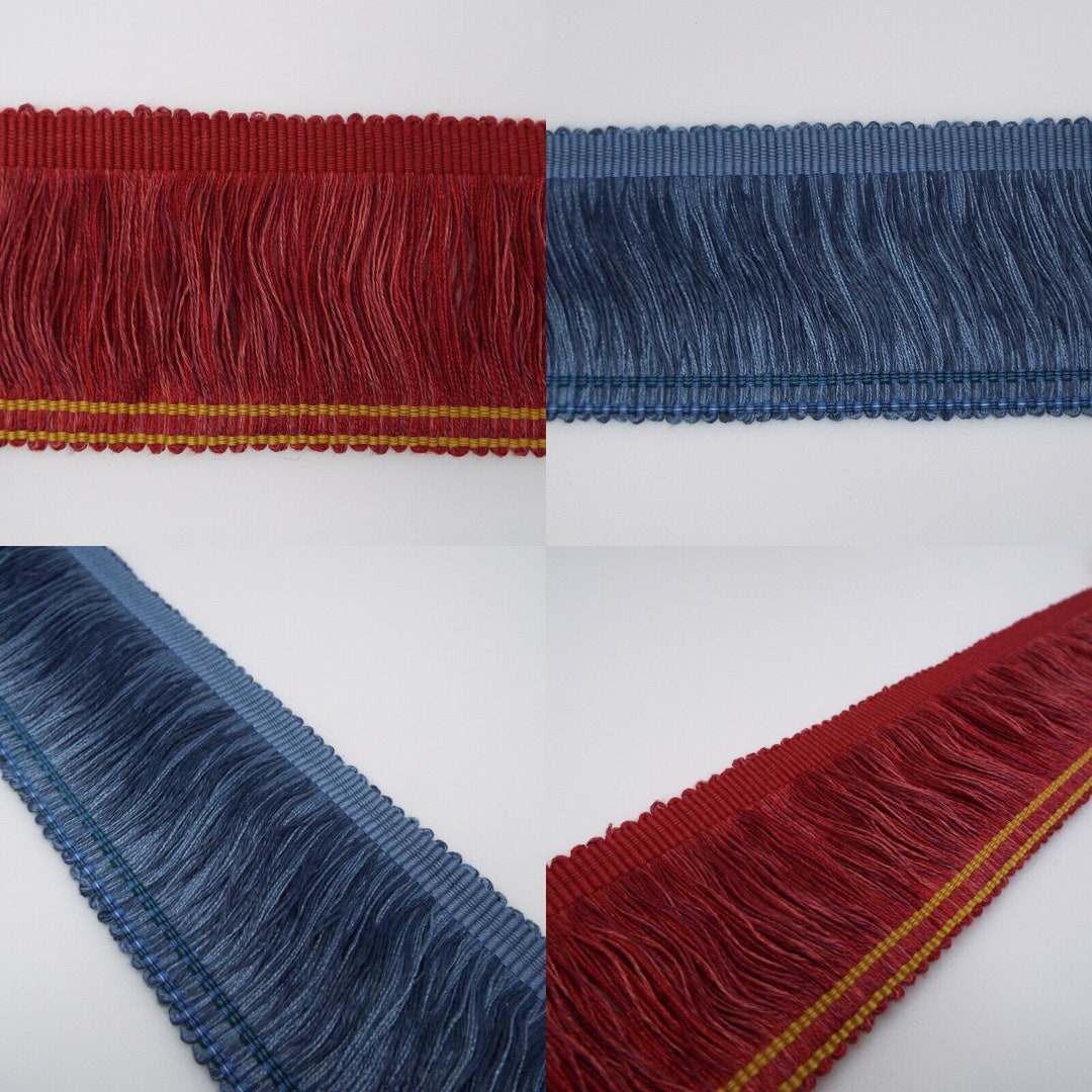 2 COLOUR 7cm Fringe Upholstery Cushions Costumes Braid Clothing BUY 1 2 ...