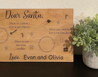 Dear Santa Tray Digital File SVG - Etsy