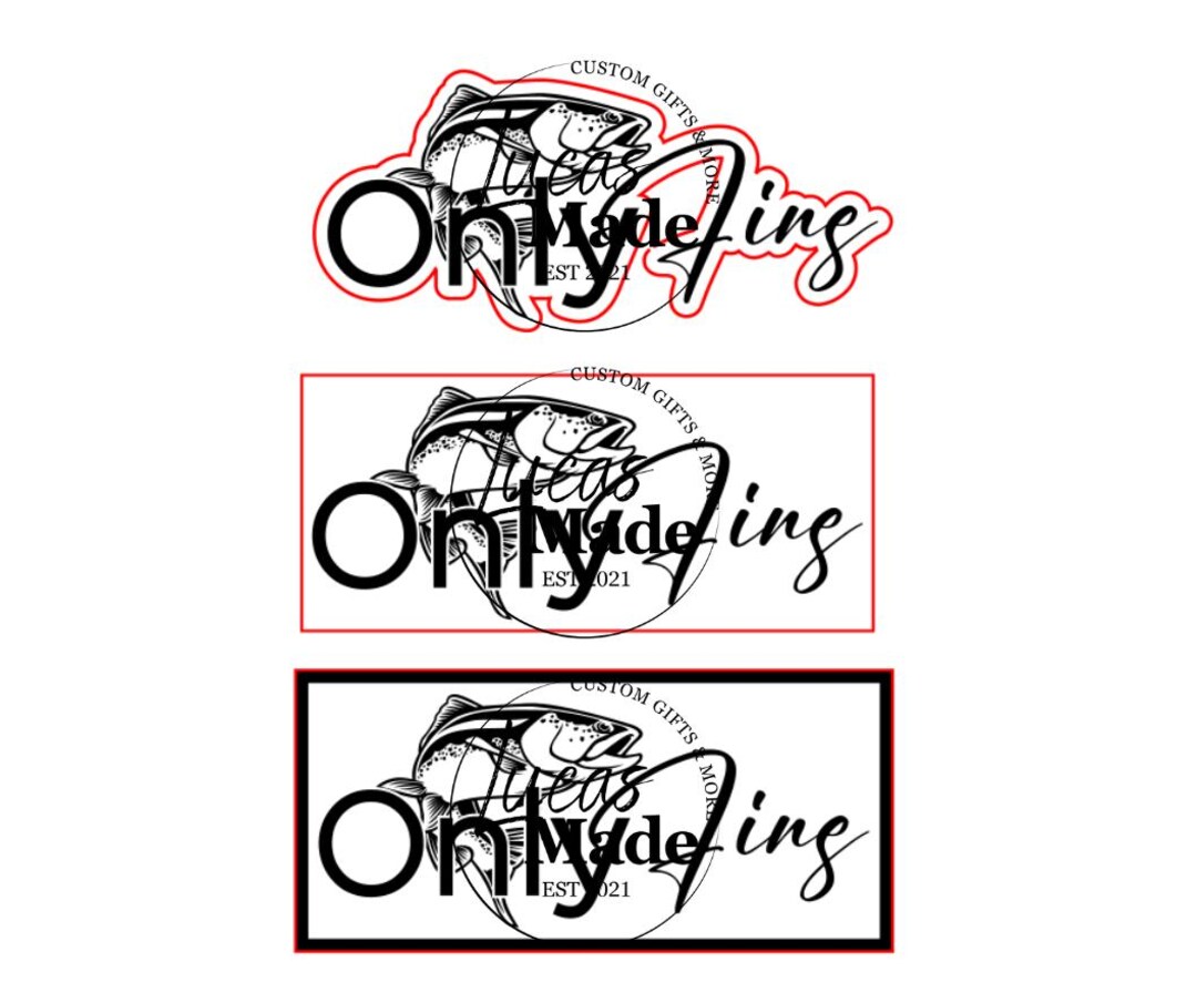 Only Fins Trout Design - Svg and Pdf Files Included - Digital File Only ...