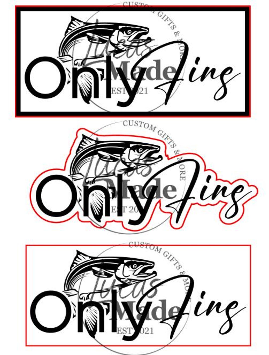 Salmon Hat Patch Design: SVG & PDF Files (digital File) - Etsy