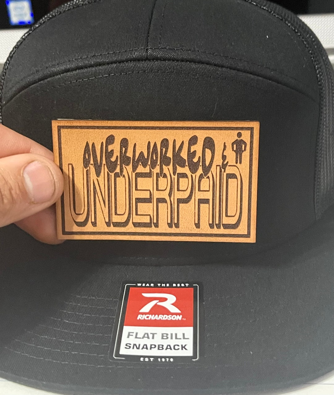 Overworked and Underpaid Hat Patch Digital File Only -includes SVG and ...