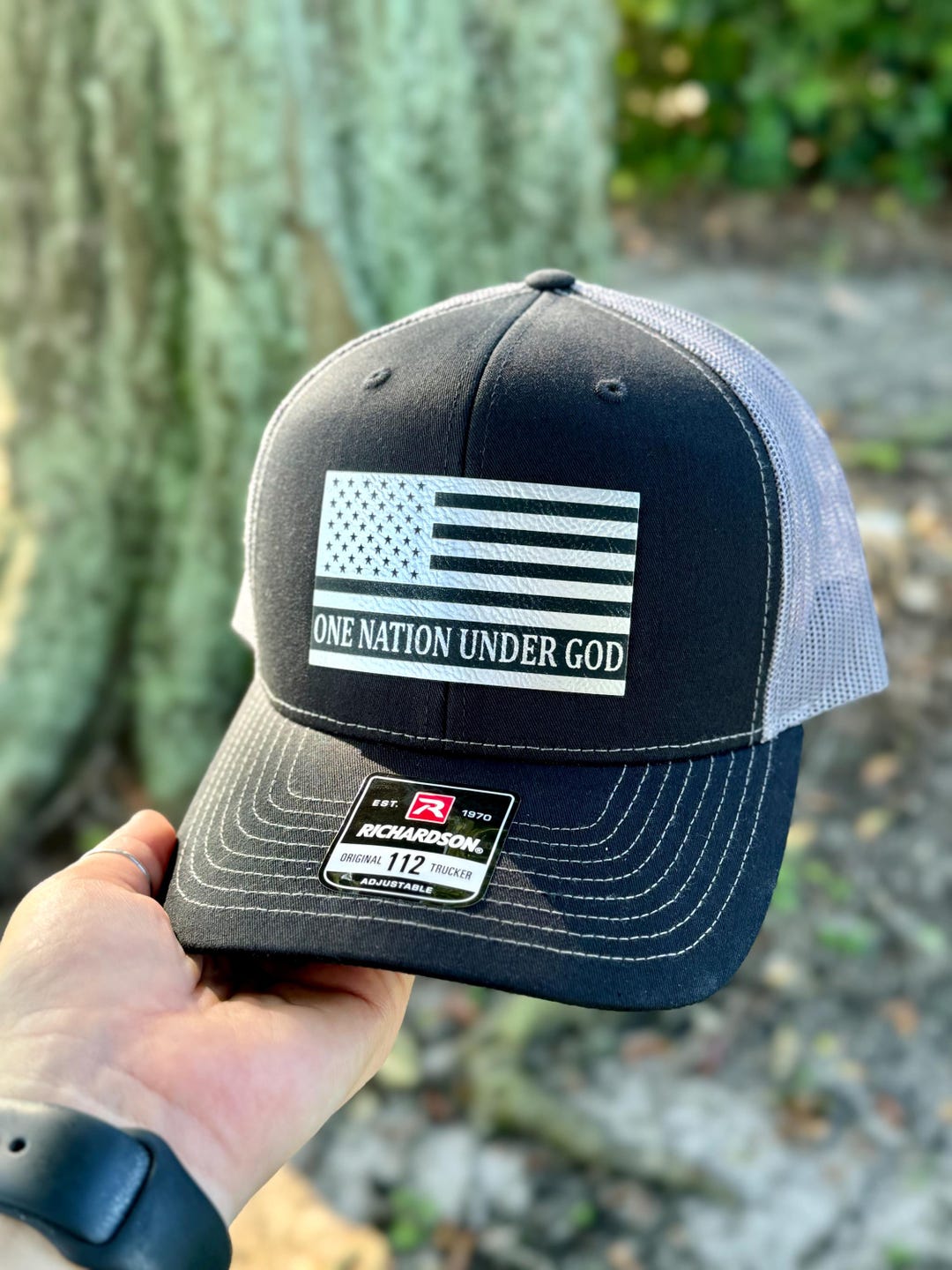One Nation Under God Flag Hat Patch - Laser Cut File (SVG, PDF) - Etsy