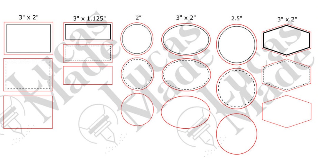 Leather Patch Designs - Digital File Only - 18 Different Designs - 6 ...