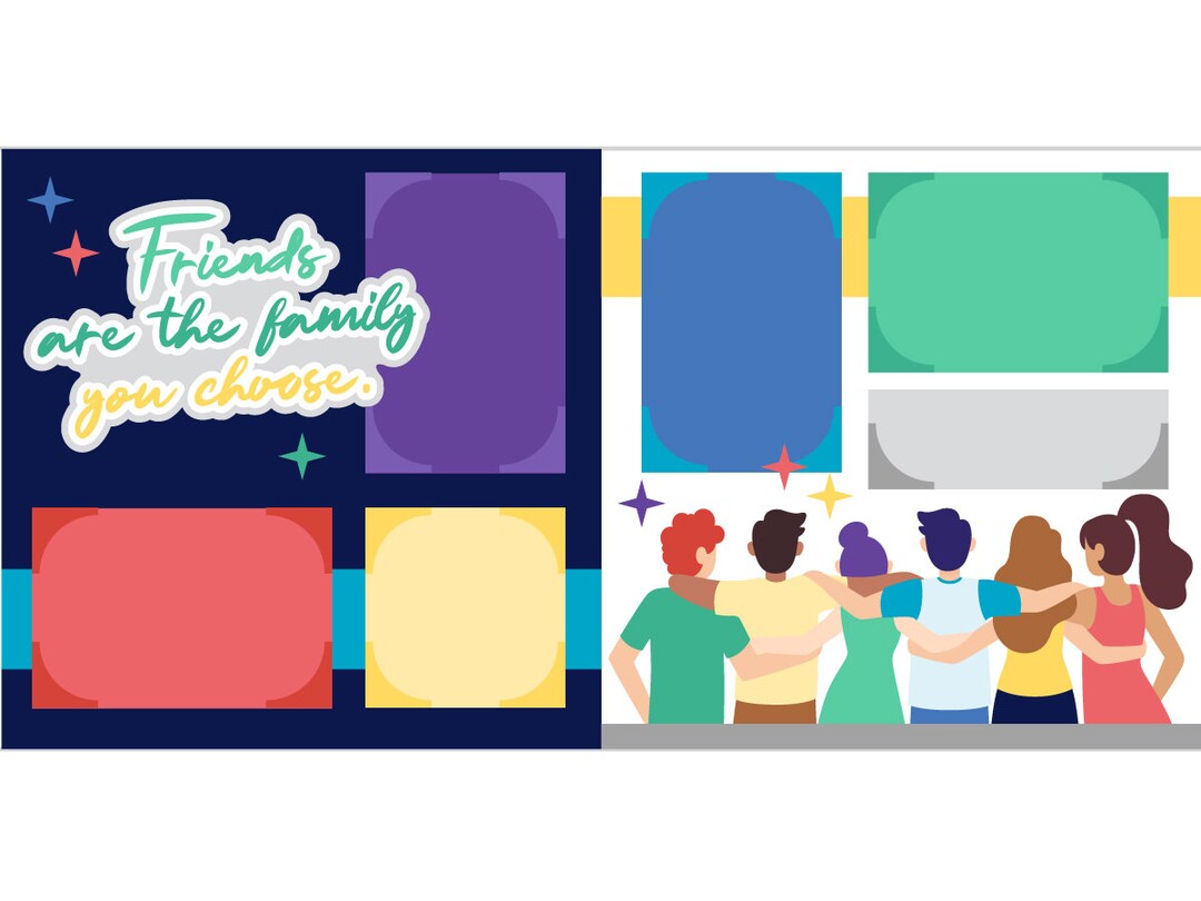 Friends Scrapbook Kit 1609 - Etsy