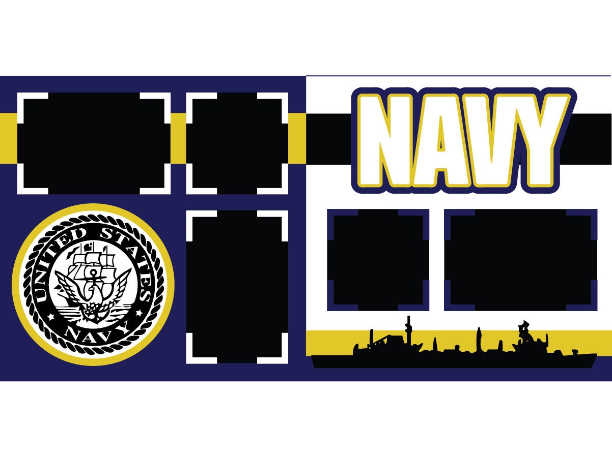 Navy Scrapbook Kit 554 - Etsy