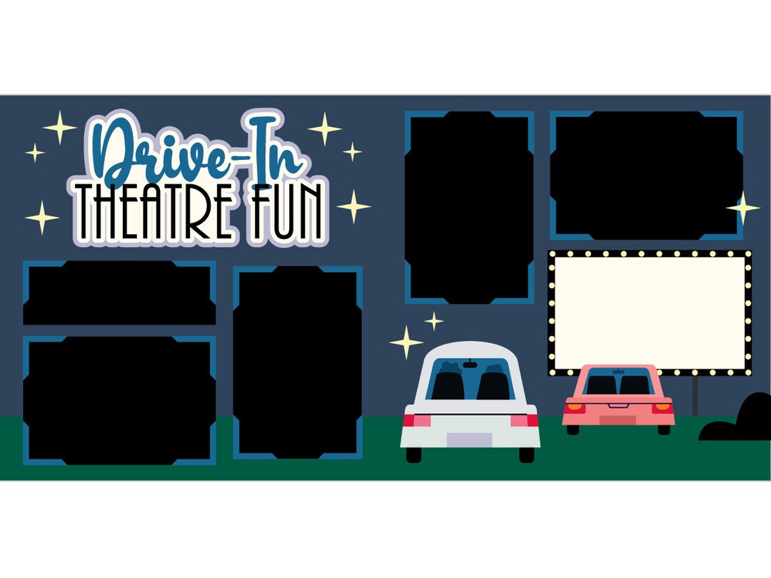 Drive in Movie Scrapbook Kit 1425 - Etsy