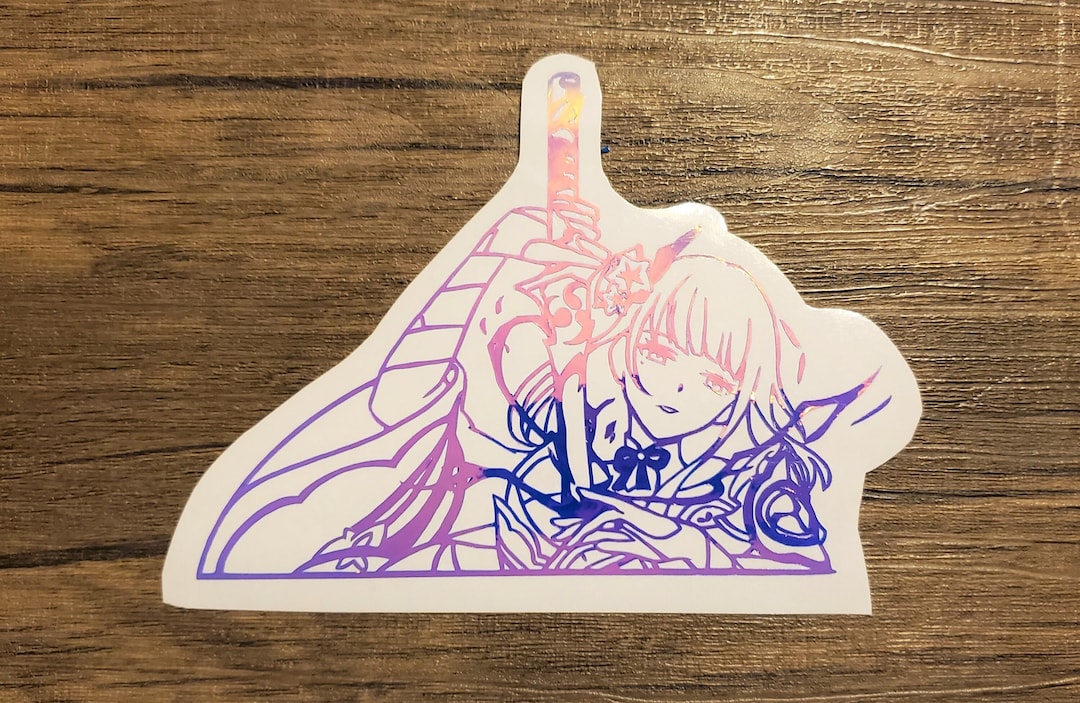Ei Genshin Impact Decal Holographic Vinyl Pc/mobile Game Sticker - Etsy