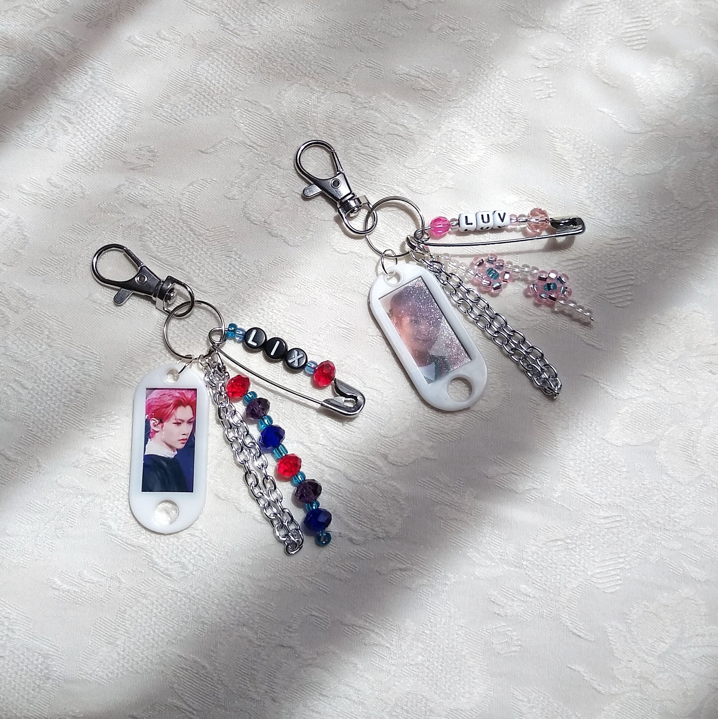 Customizable Mini Keychain W/ Photo Insert and Charms - Etsy UK