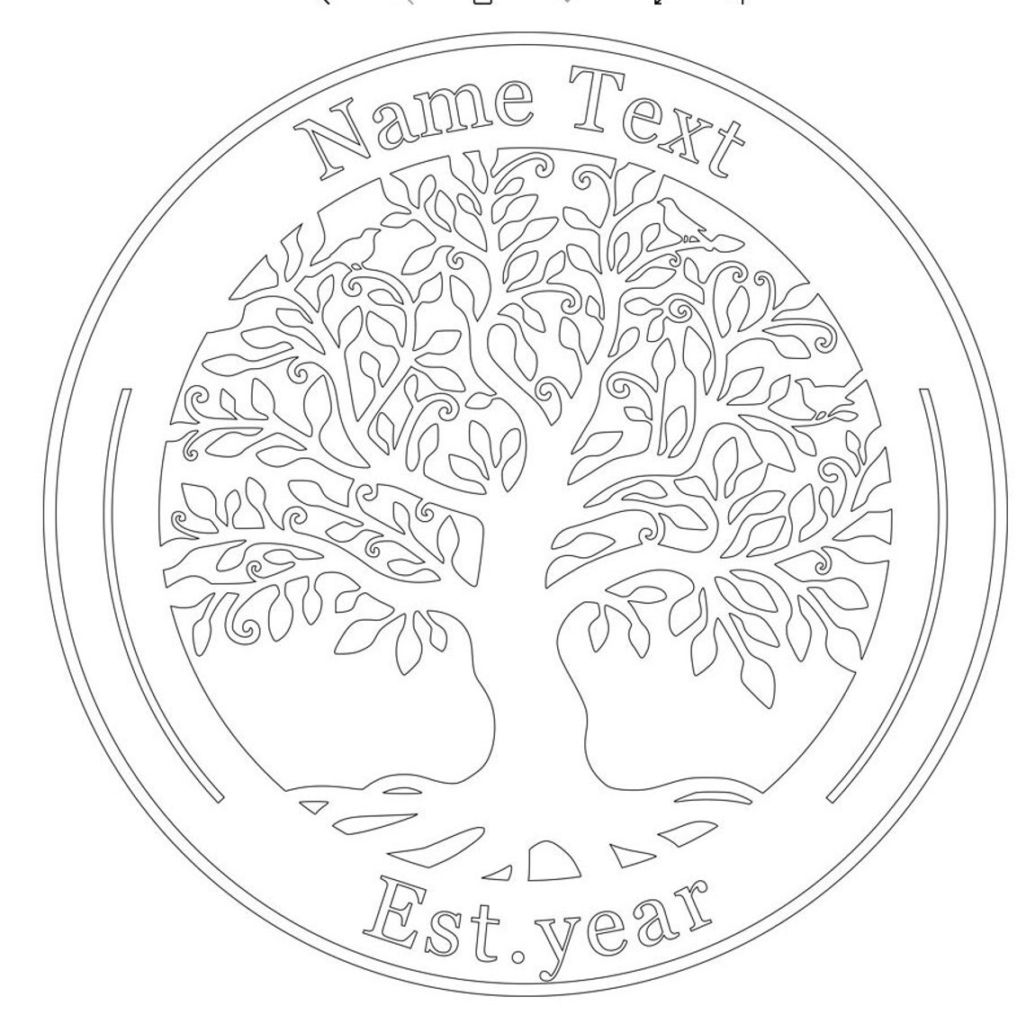 Tree of Life Name Decor, Tree of Life Monogram, Tree of Life Svg, Tree ...