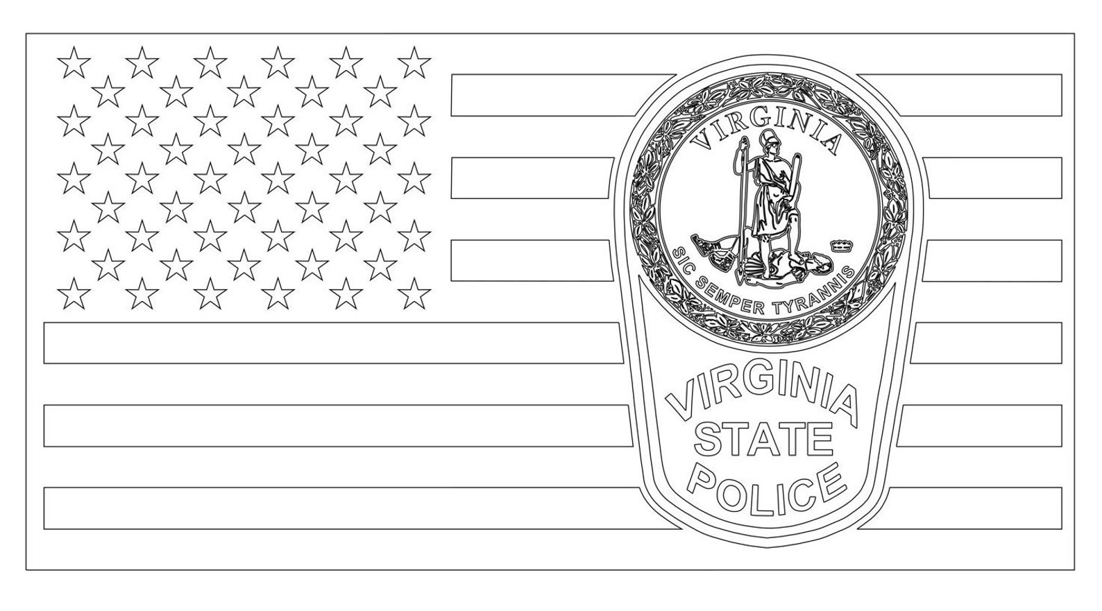 Virginia State Police / Virginia Police / American Flag / State Police ...