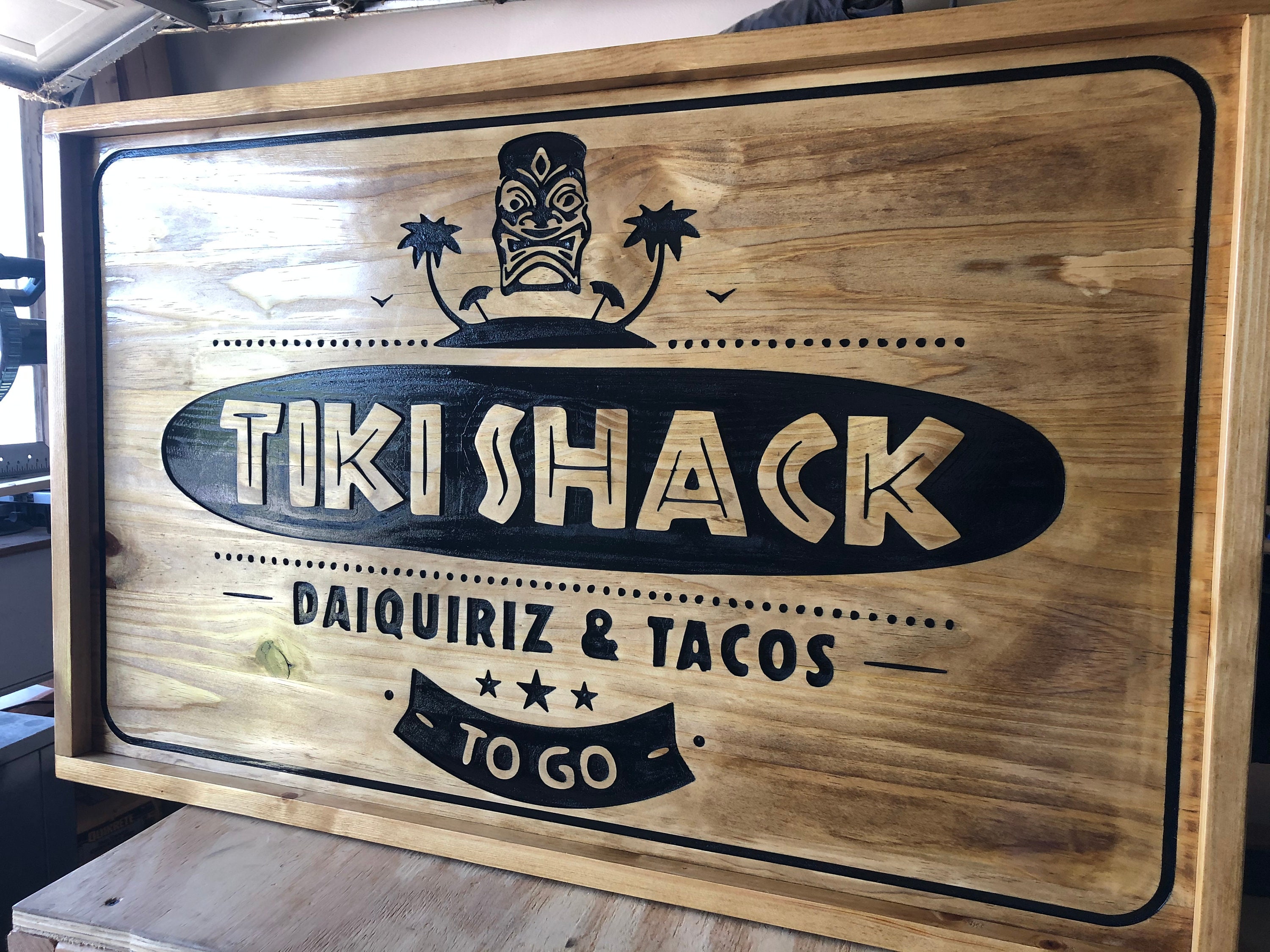 Tiki Shack, Tiki Bar, Tiki, Tiki Bar Sign, Beach Sign, Tiki Shack Sign ...