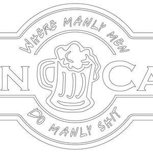 Man Cave Man Cave Sign Man Cave Logo Man Cave Decor Man - Etsy