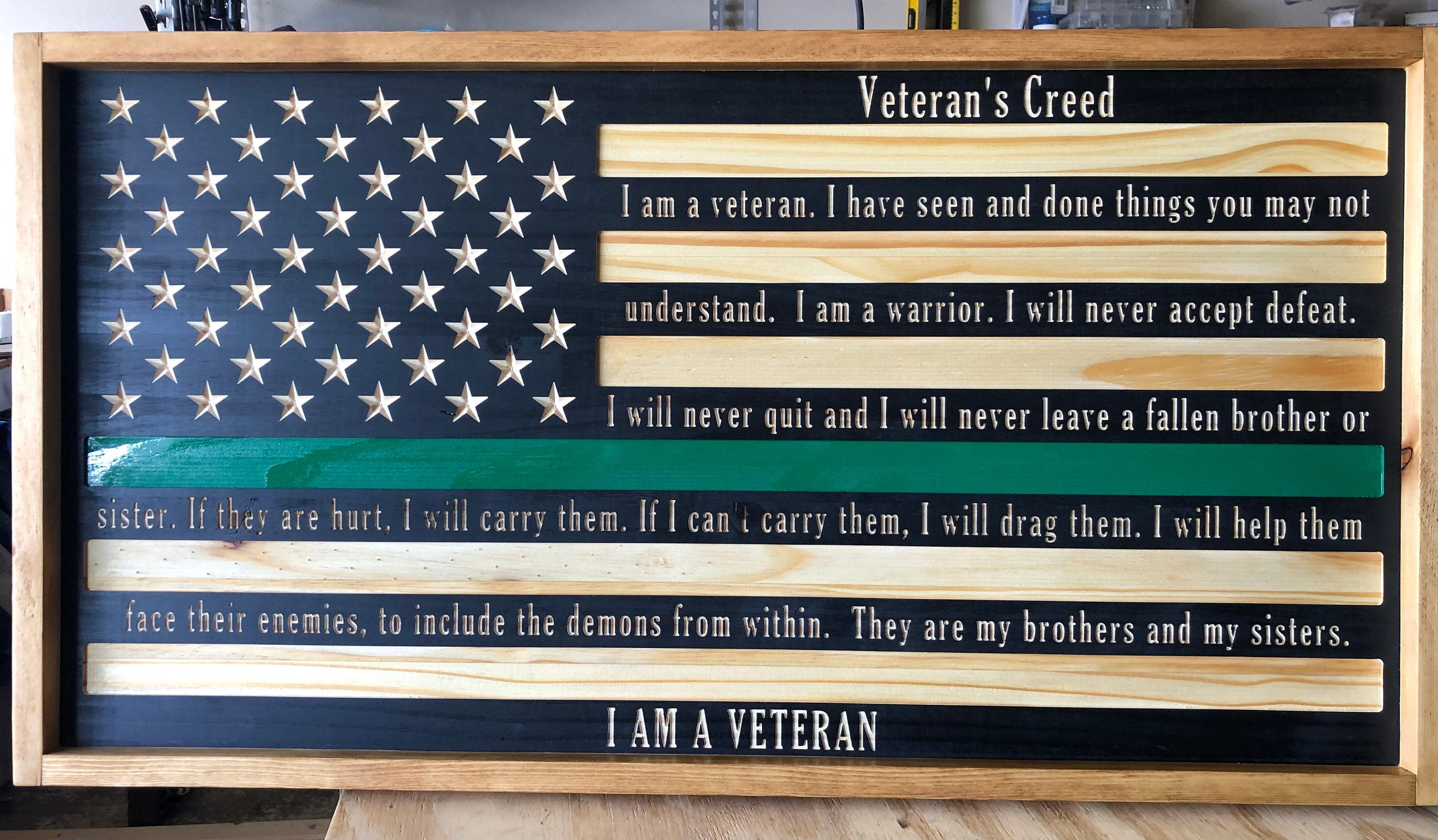 American Flag, Veterans Creed, Military Flag, Verterans Creed Flag, Vet ...
