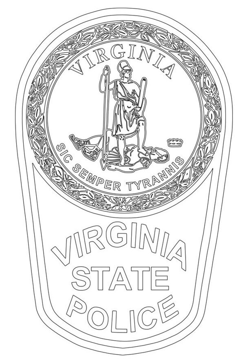 Virginia State Police Patch VA Police Badge VA Police Decor | Etsy