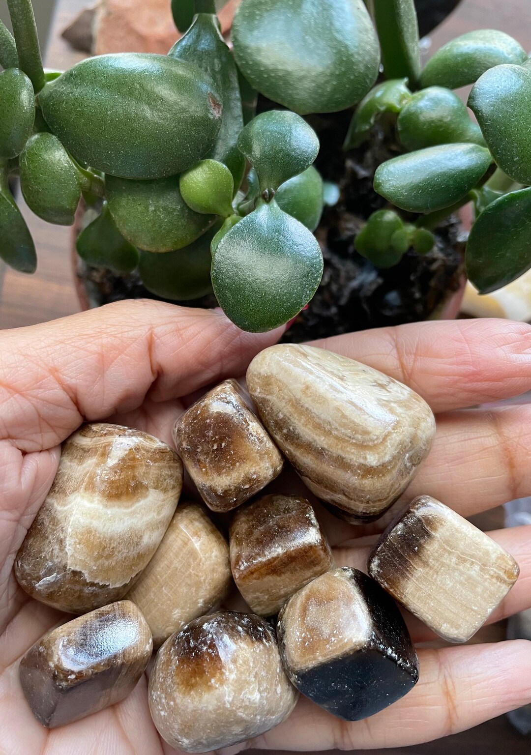 Chocolate Calcite Tumbles, High Quality Calcite, Stone for Happiness ...