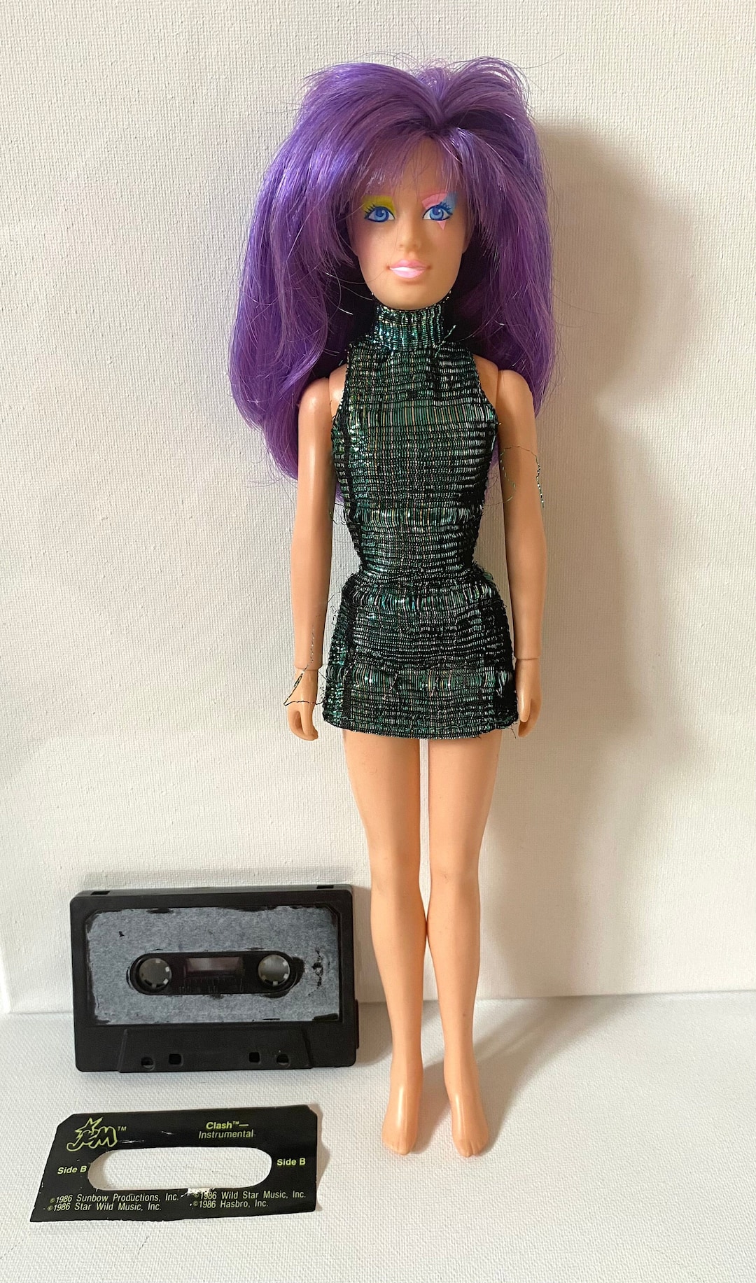 Vintage 1986 Hasbro Jem and the Holograms Clash Misfits Doll and ...