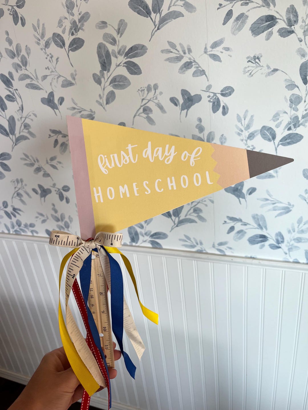 First Day of School Pencil Flag - Etsy