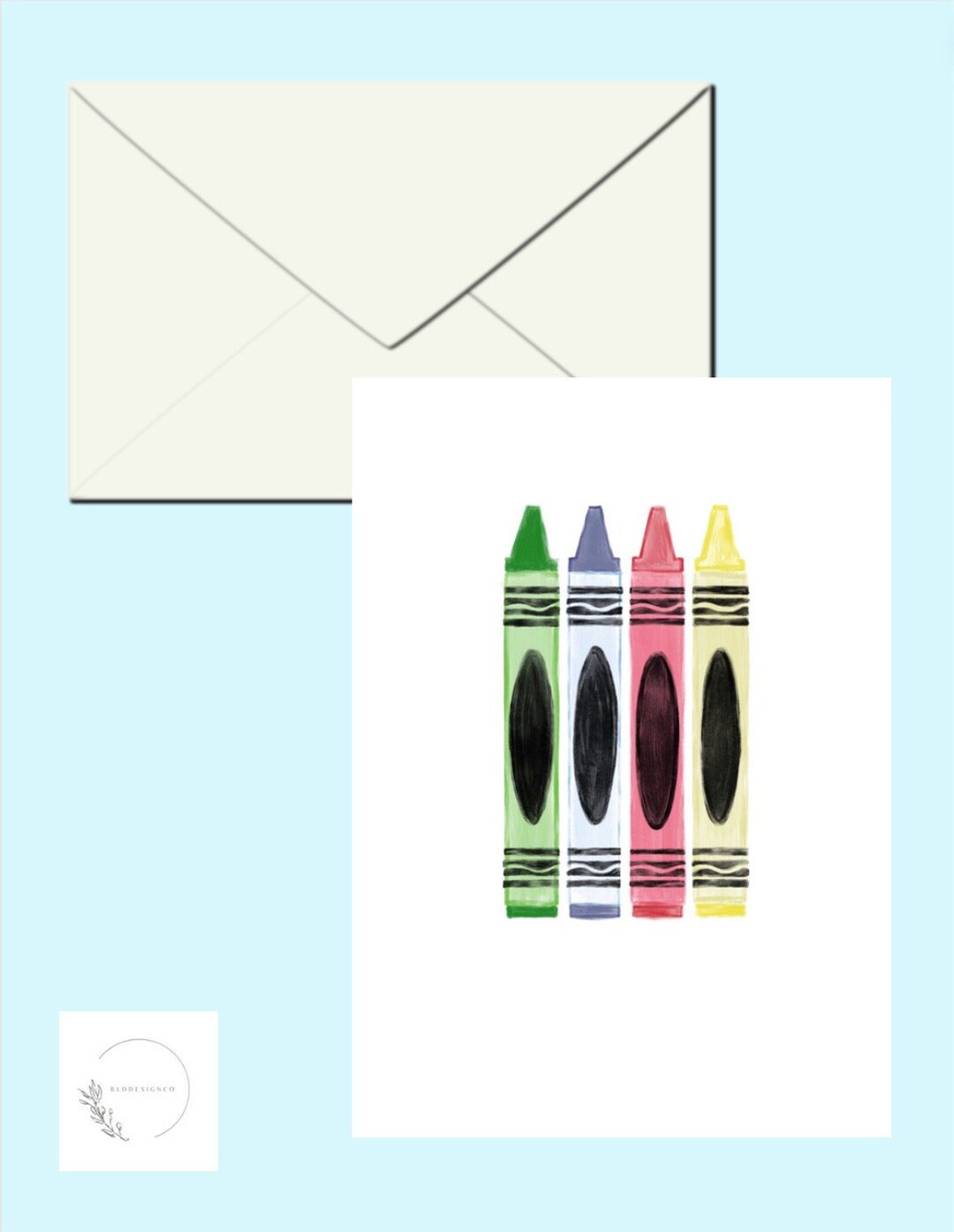 Crayon Teacher Appreciation Day Card (10x7) - Etsy