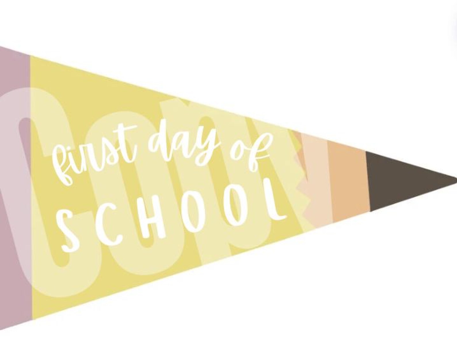 First Day of School Pencil Flag - Etsy