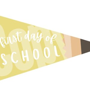 First Day of School Pencil Flag - Etsy