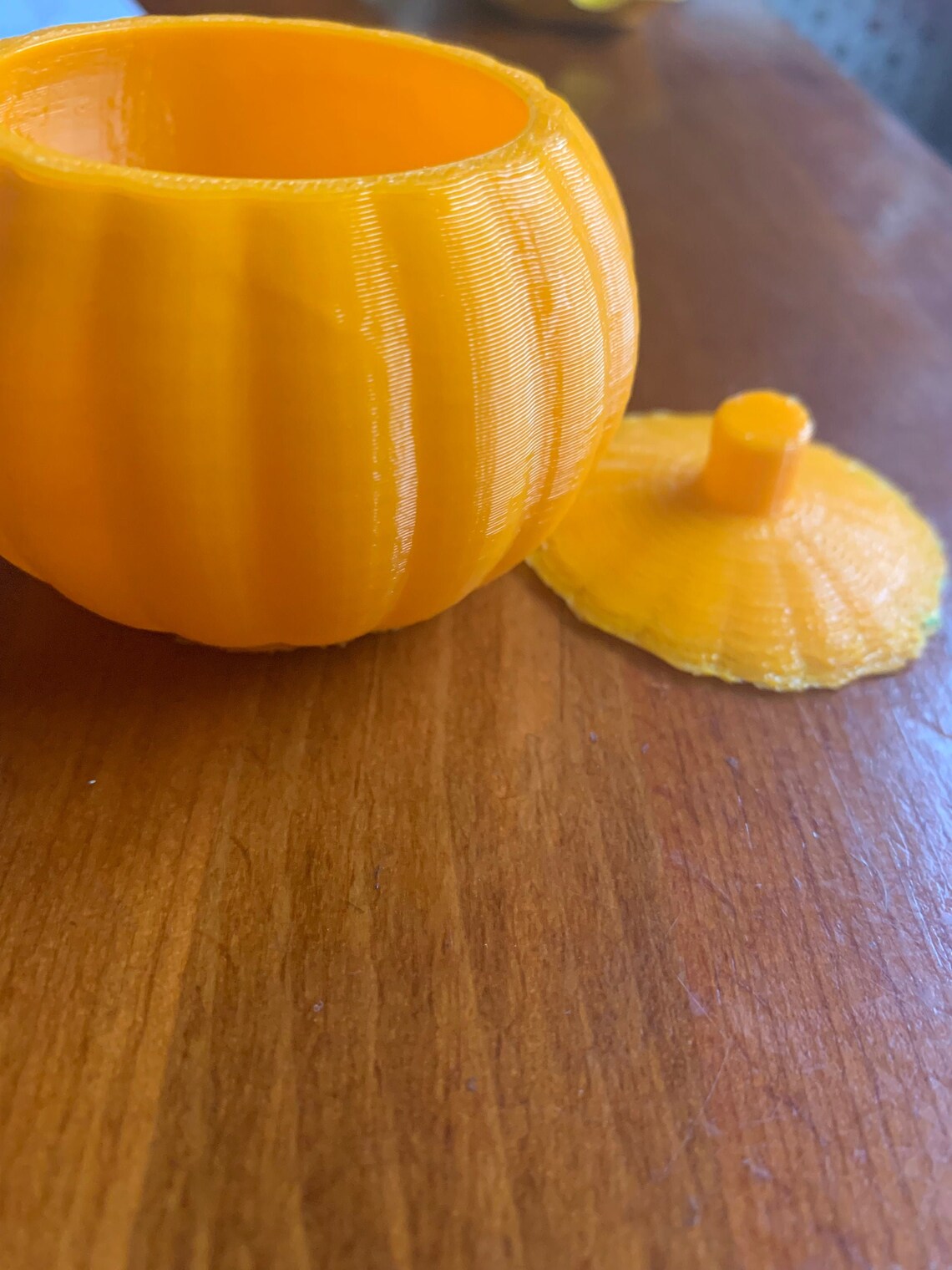 3D Printed Pumpkin Container W/ Lid Halloween Candy - Etsy