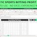 Sports Betting Tracker, Sports Betting Spreadsheet, Sports Bet Profit ...