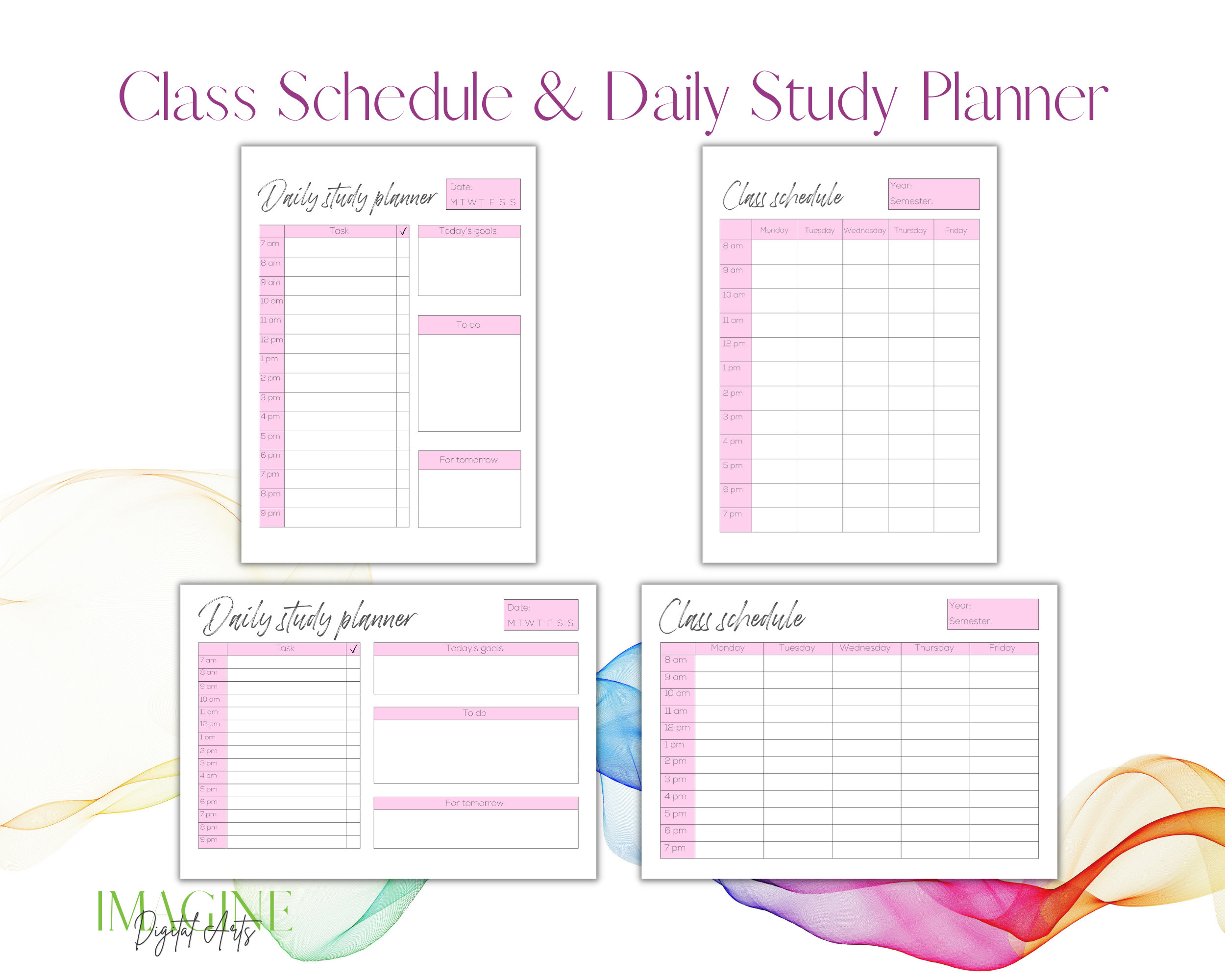 Printable Student Planner ADHD Planner Templates - Etsy UK