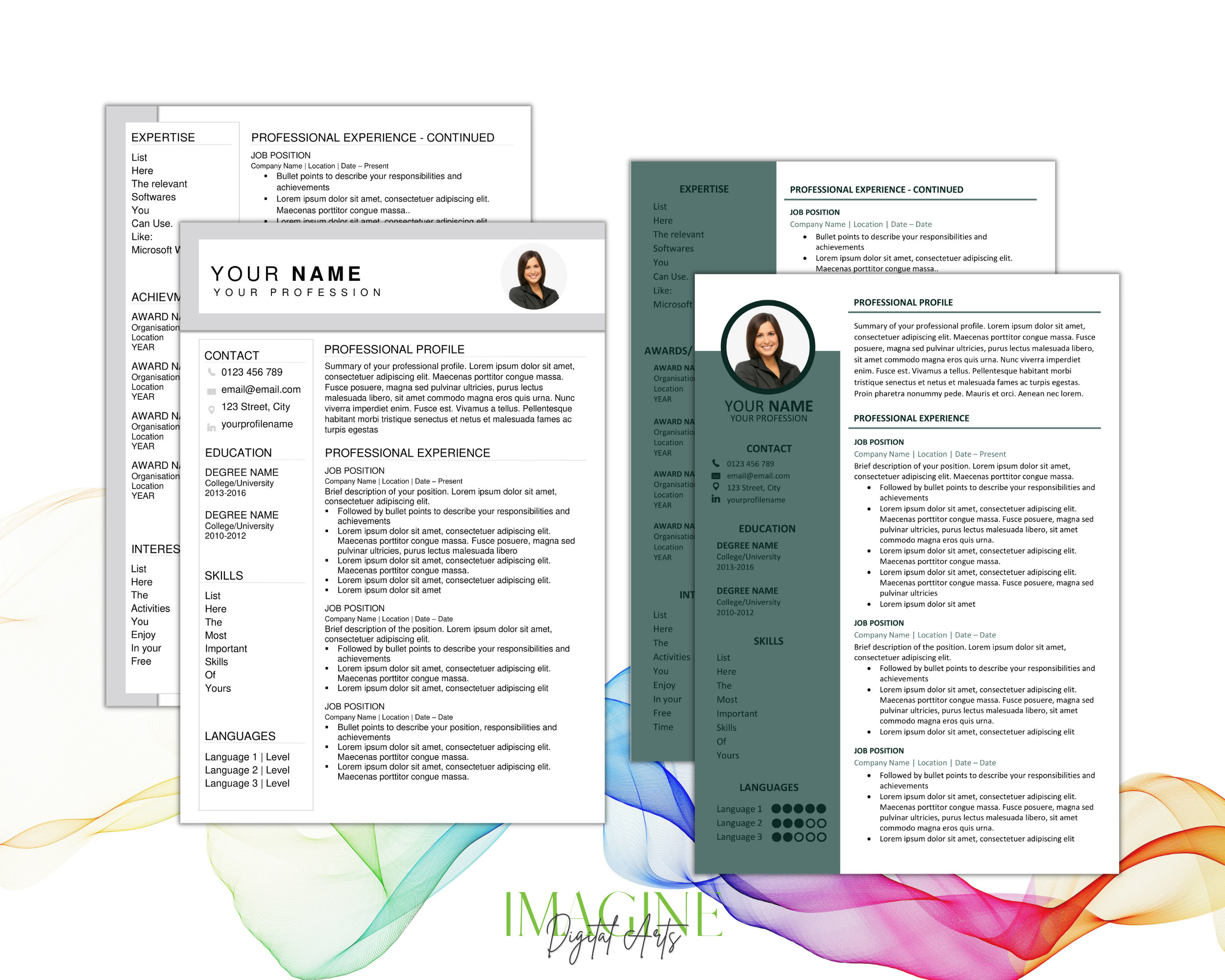 Ats Friendly Resume Template Word 2 Page - Etsy