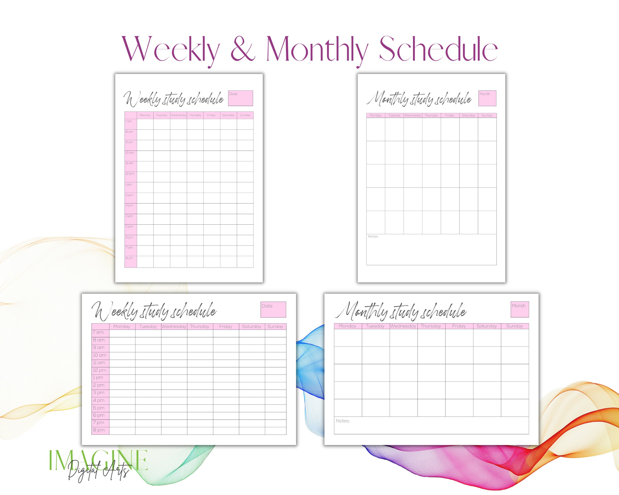 Printable Student Planner ADHD Planner Templates - Etsy UK