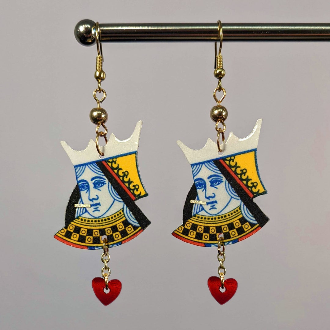 Cig Queen Dangle Playing Card Earring - Etsy