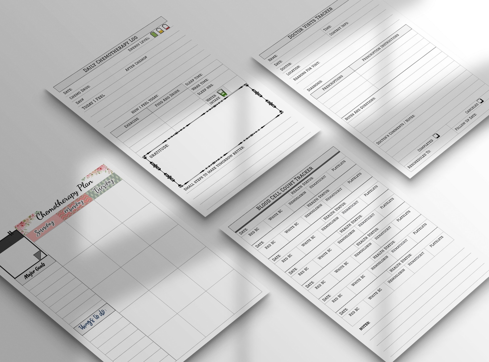 Cancer Care Forms, Chemotherapy Journal Printable, Cancer Patient ...