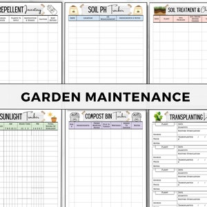 Gardening Planner, Gardening Journal, Checklist, Gardening Organizer ...