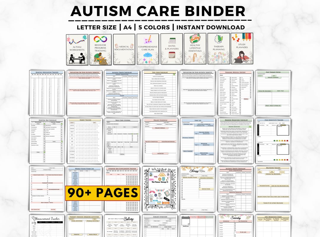 Autism Care Binder, Autism Planner Printable, Special Needs Child ...