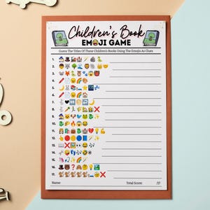 Children's Book Emoji Game, Emoji Children's Book Game, Baby Book Emoji ...