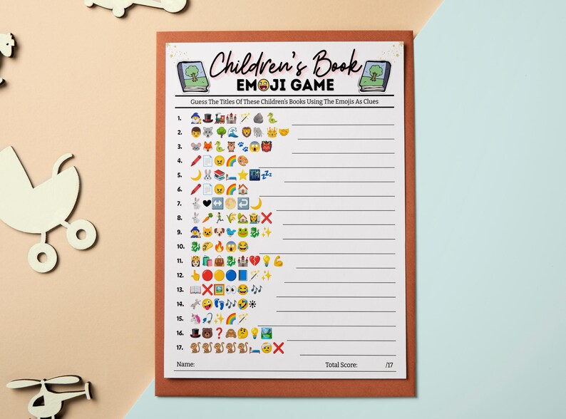 Children's Book Emoji Game, Emoji Children's Book Game, Baby Book Emoji ...