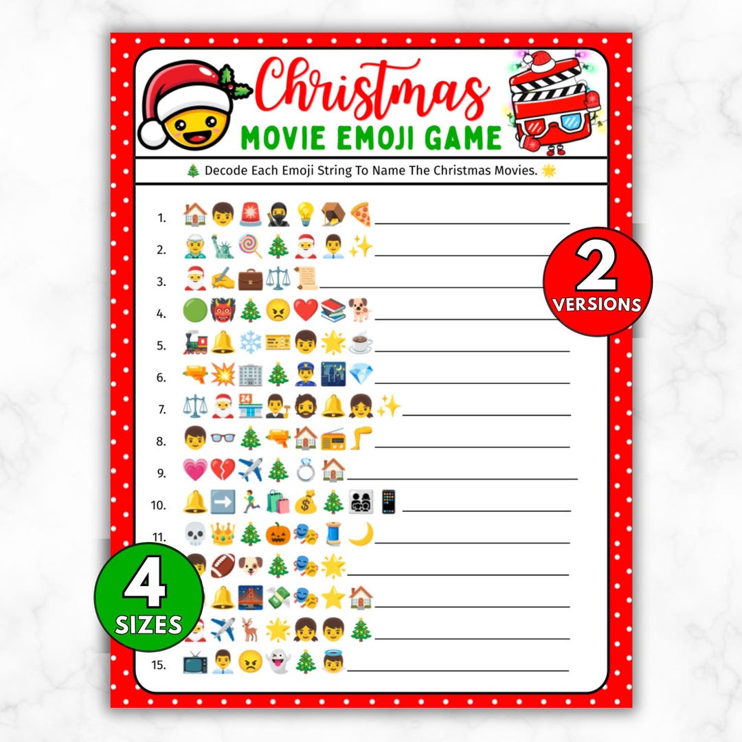 Christmas Movie Emoji Game, Emoji Pictionary Christmas Movies ...