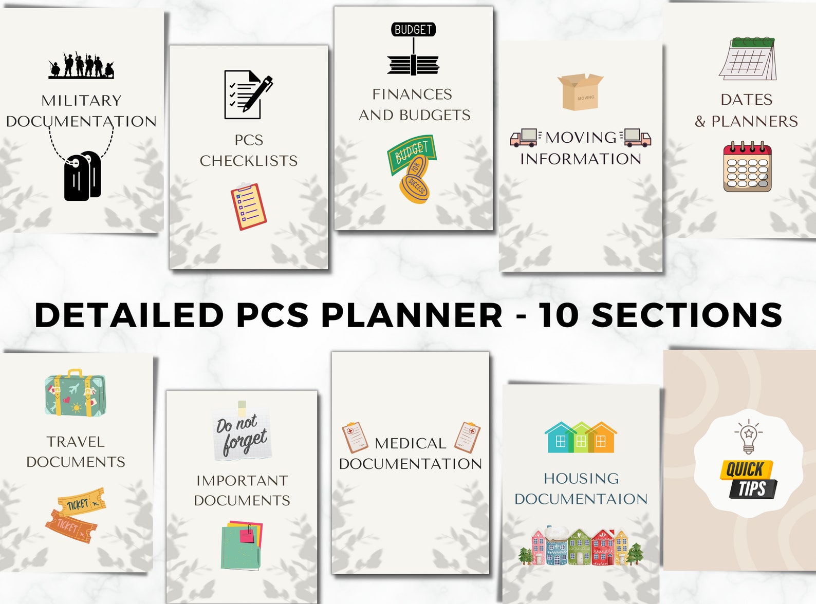 PCS Binder Printable, PCS Checklist, Military Move Planner, Military ...