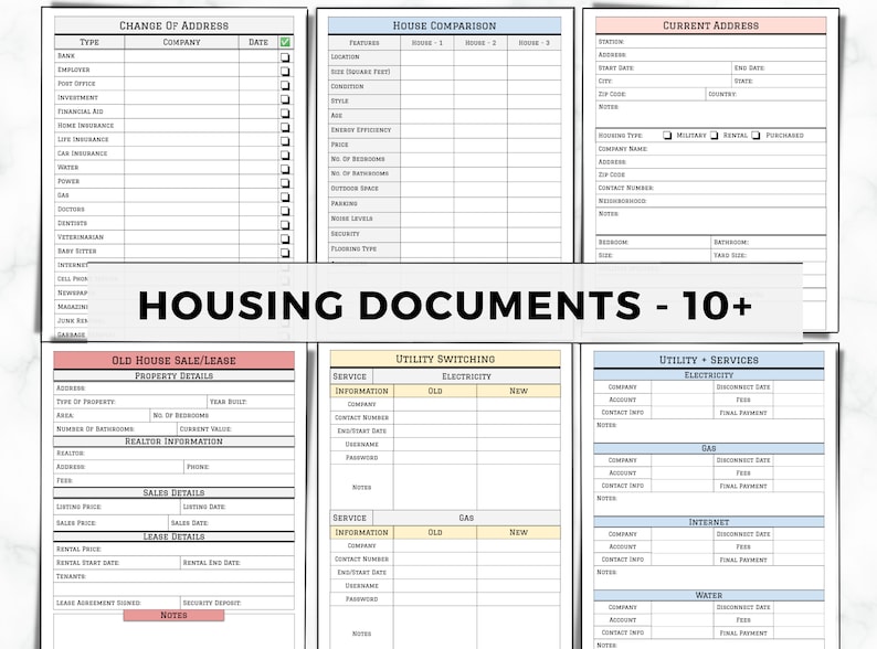 PCS Binder Printable, PCS Checklist, Military Move Planner, Military ...
