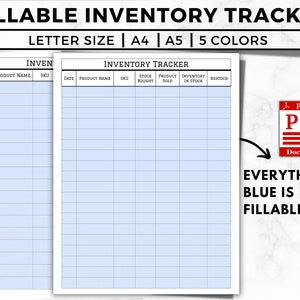 Inventory Tracker, Editable Inventory Log, Product Inventory, Inventory ...