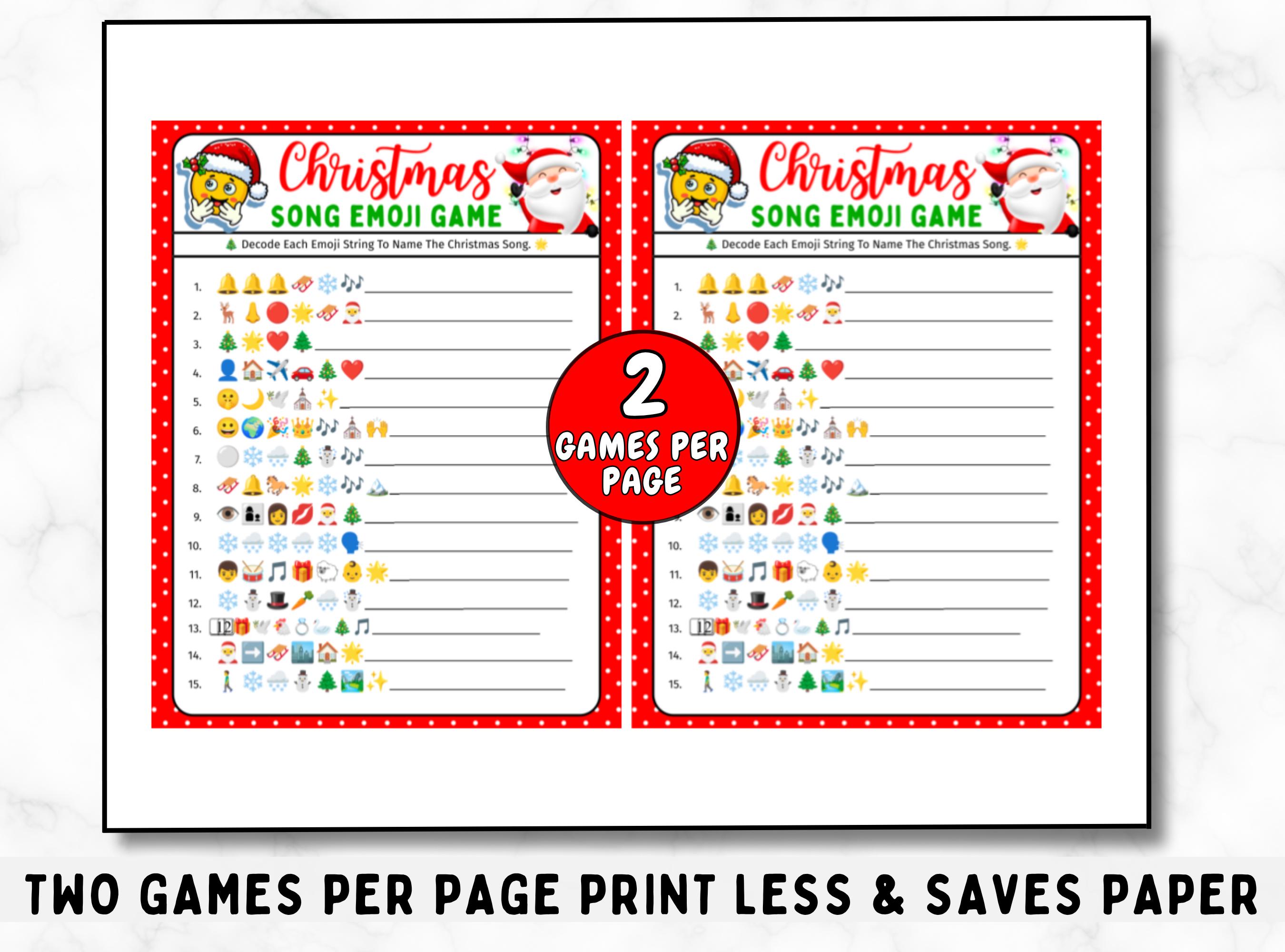 Christmas Songs Emoji Game, Emoji Pictionary Christmas Songs, Christmas ...