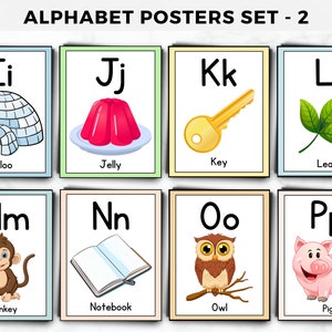 Alphabet Posters Classroom, ABC Poster Pack, Class Posters, Education ...